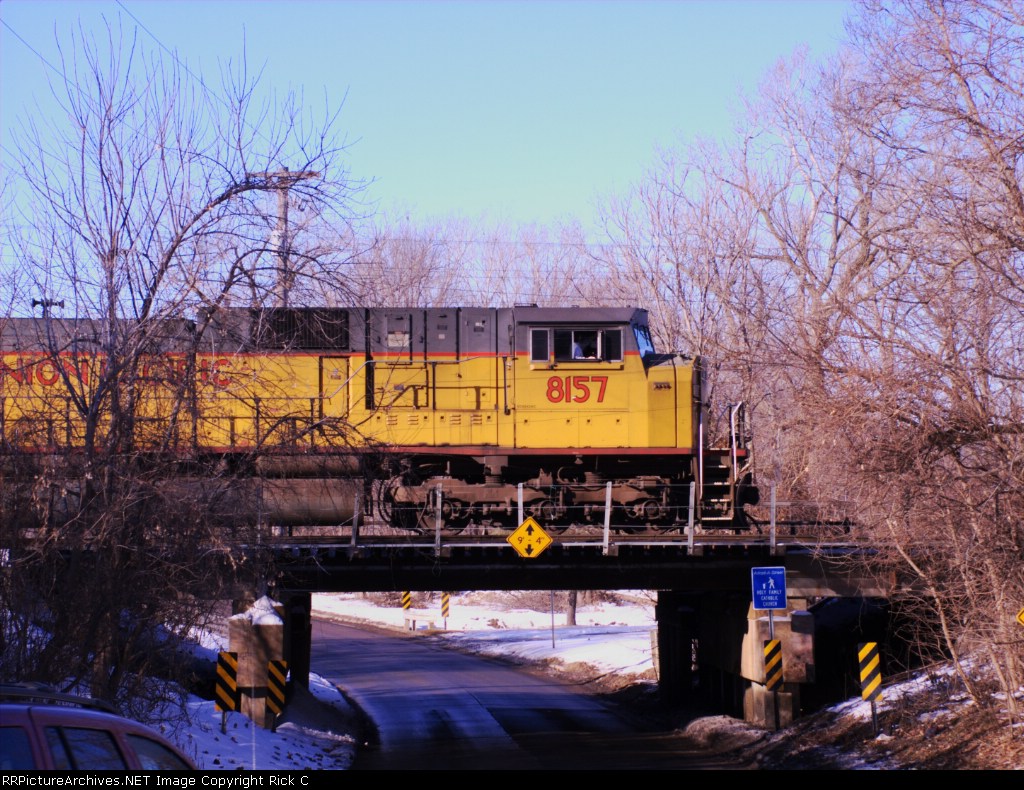 UP 8157 Is Leading A Large Consist With A Huge Manifest NB